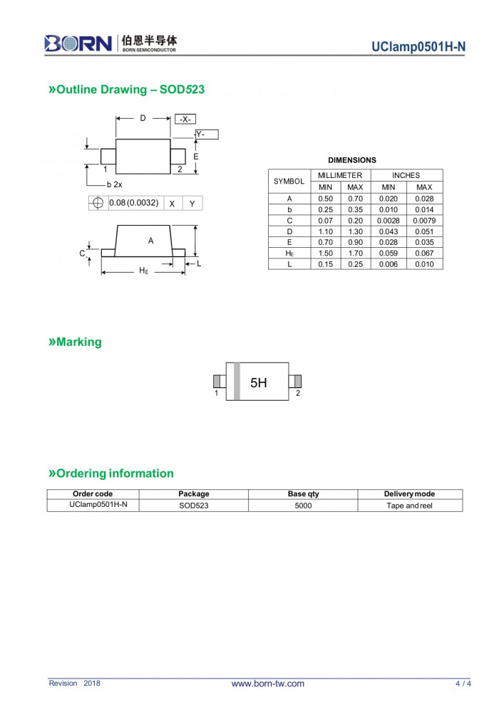 UClamp0501H-N datasheet page 4