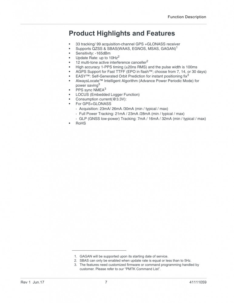 XM1110 technical document page 7
