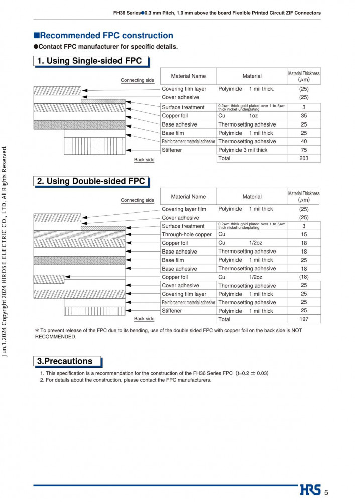 HRS FH36W datasheet page 5