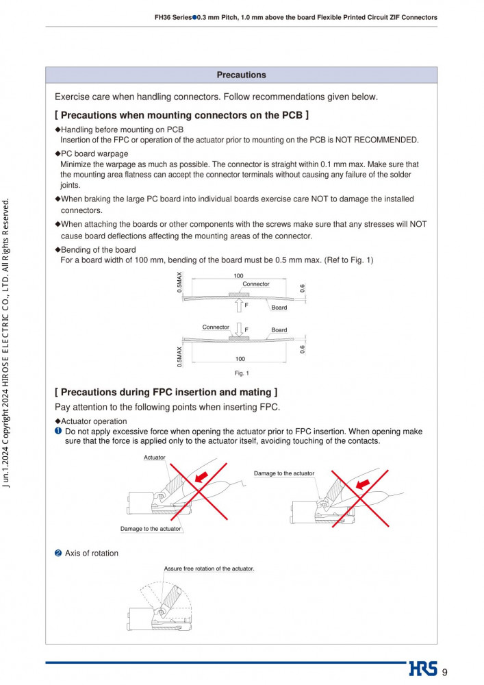HRS FH36W datasheet page 9