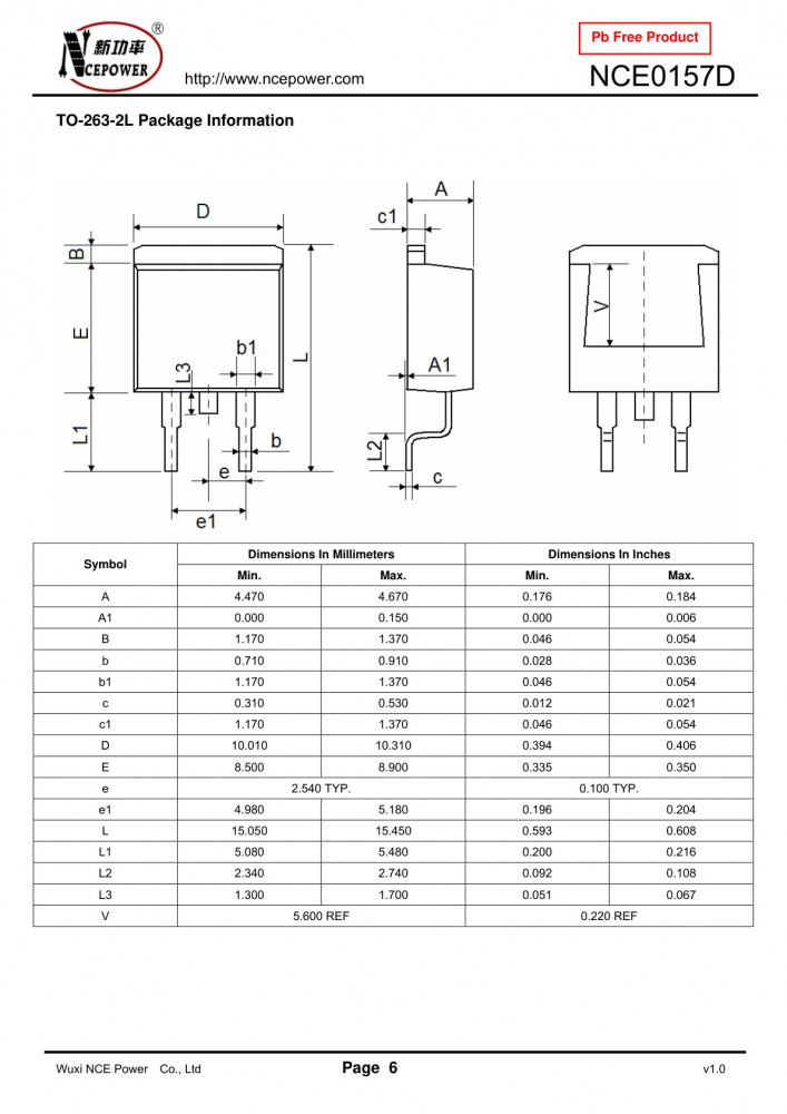 NCE0157D datasheet page 6