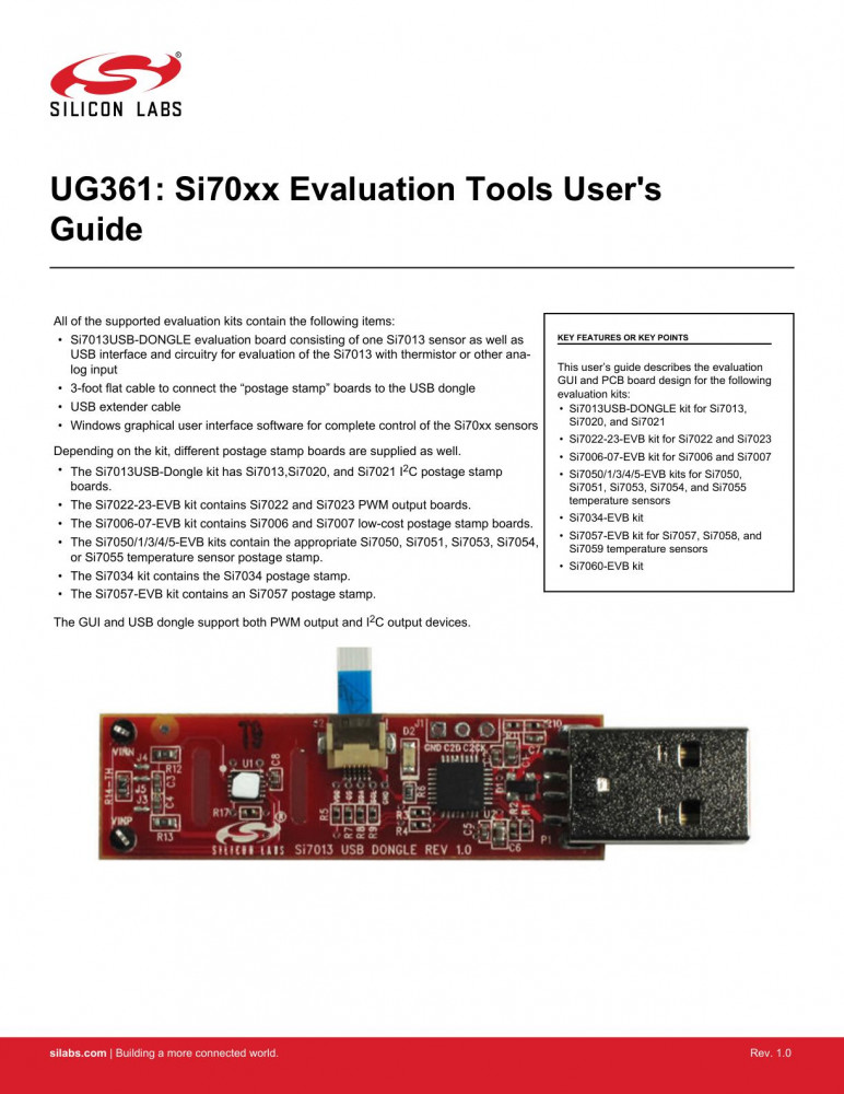 Si70xx evaluation tools guide page 1