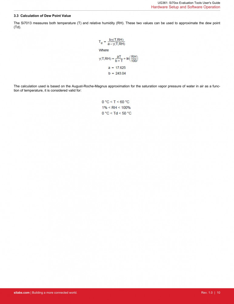 Si70xx evaluation tools guide page 10