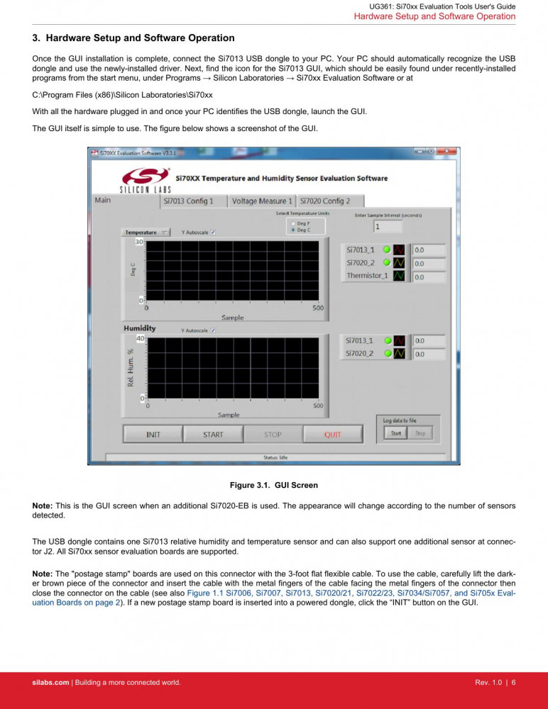 Si70xx evaluation tools guide page 6