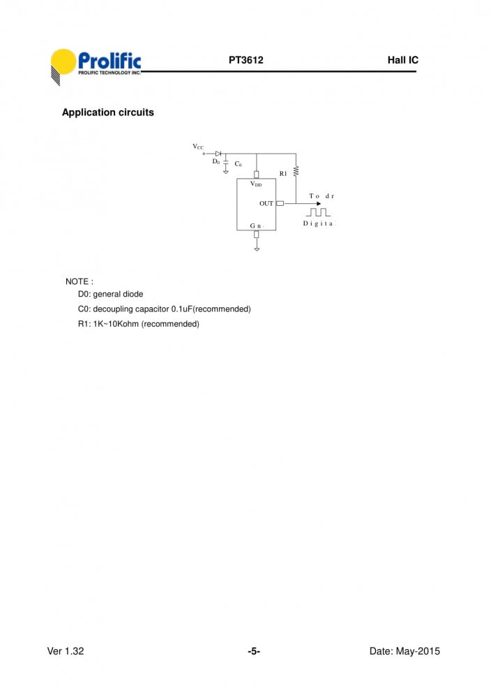 PT3612H1SAG8P1 datasheet page 5