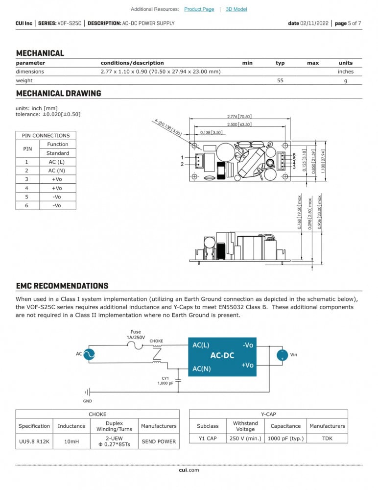 VOF-S25C-5 datasheet page 5