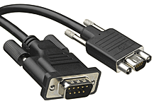 Commercial Micro-D, CMD-to-D-Sub, 9 Circuits, Female - Female, 0.91m Length