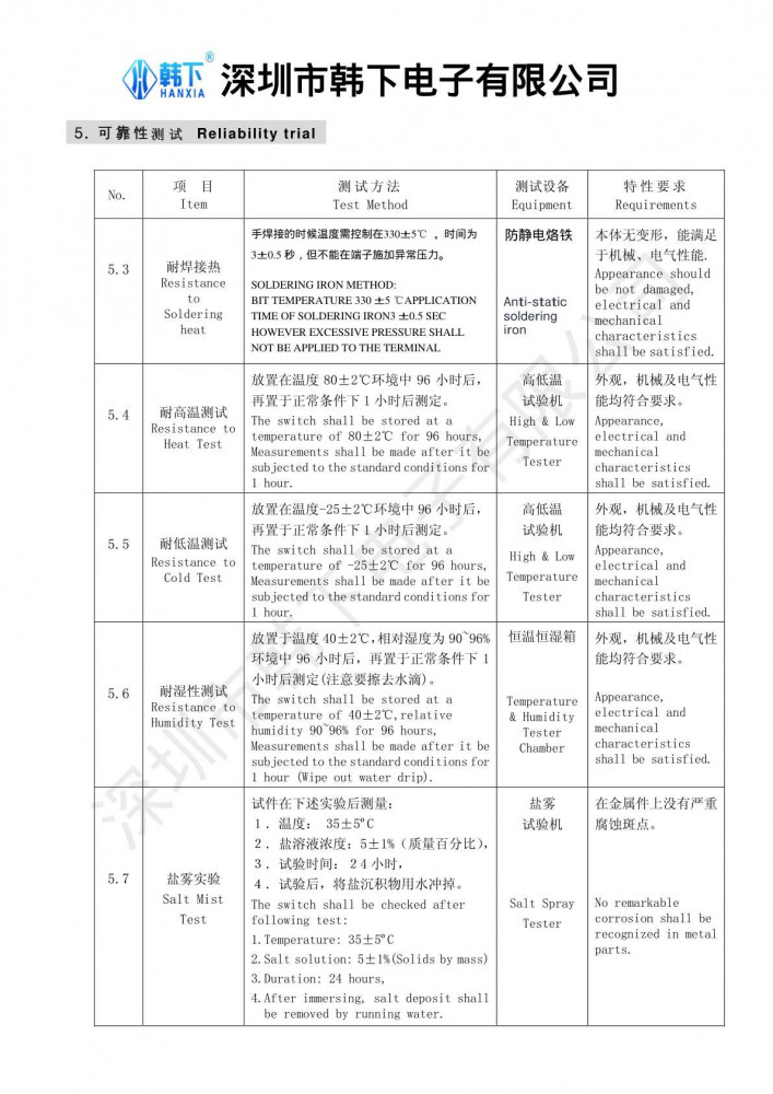 HX 8.5-8.5 WS specification page 5