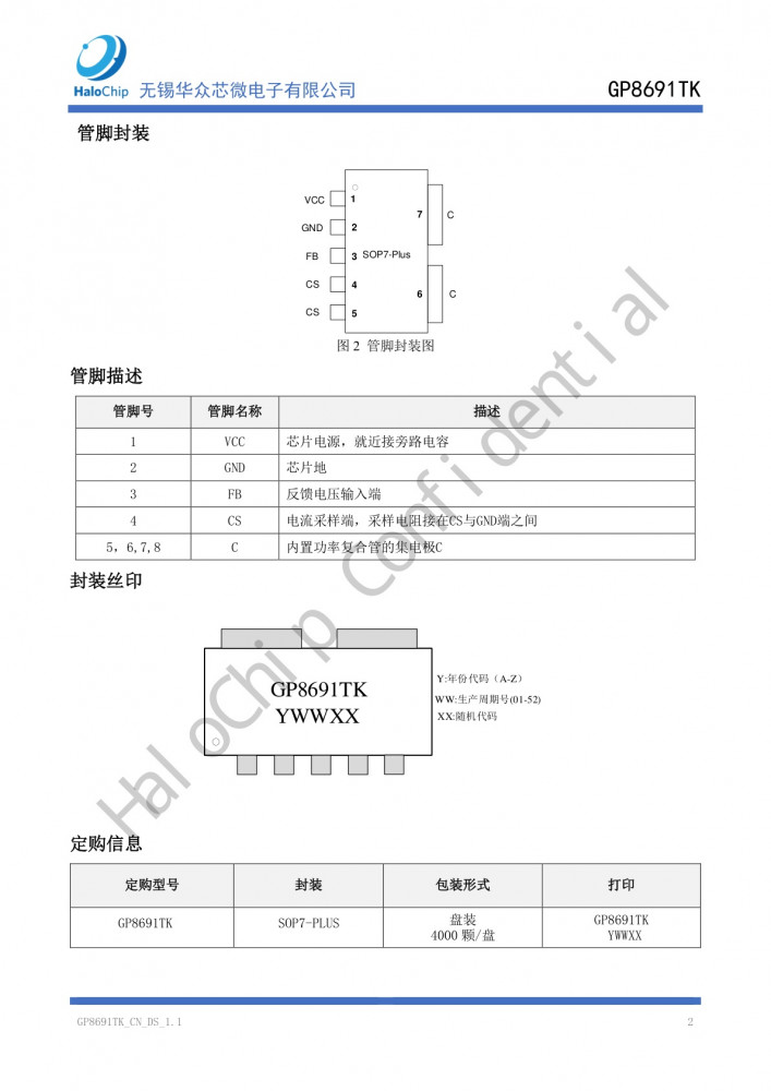 GP8691TK datasheet page 2