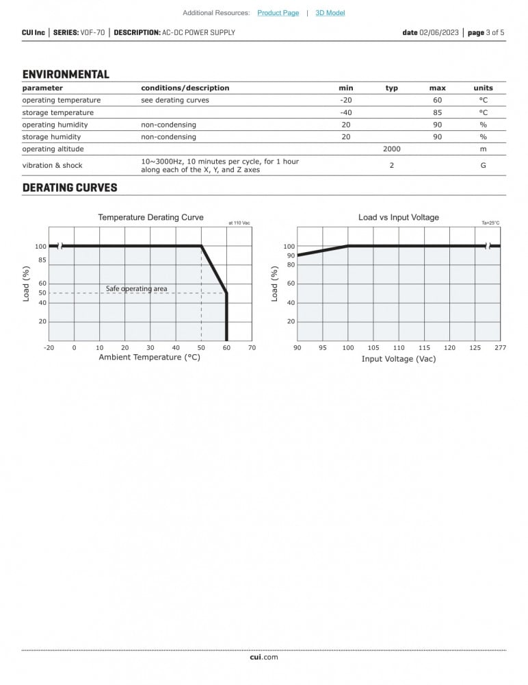 VOF-70-12 datasheet page 3