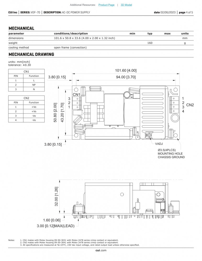 VOF-70-12 datasheet page 4