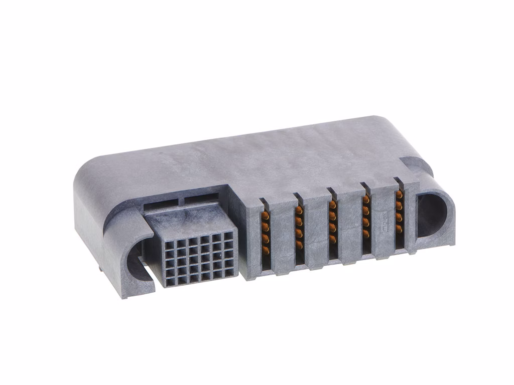 EXTreme Guardian HD Right-Angle Receptacle Assembly with Guide Receivers, 4 Power Circuits, 15 Signal Circuits