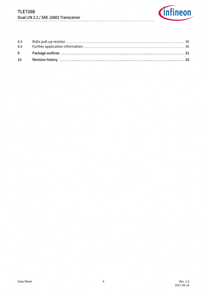 TLE7268LC datasheet page 4