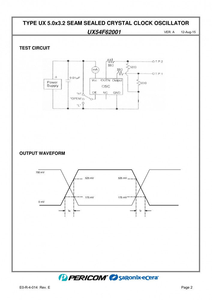 UX54F62001 specification page 4