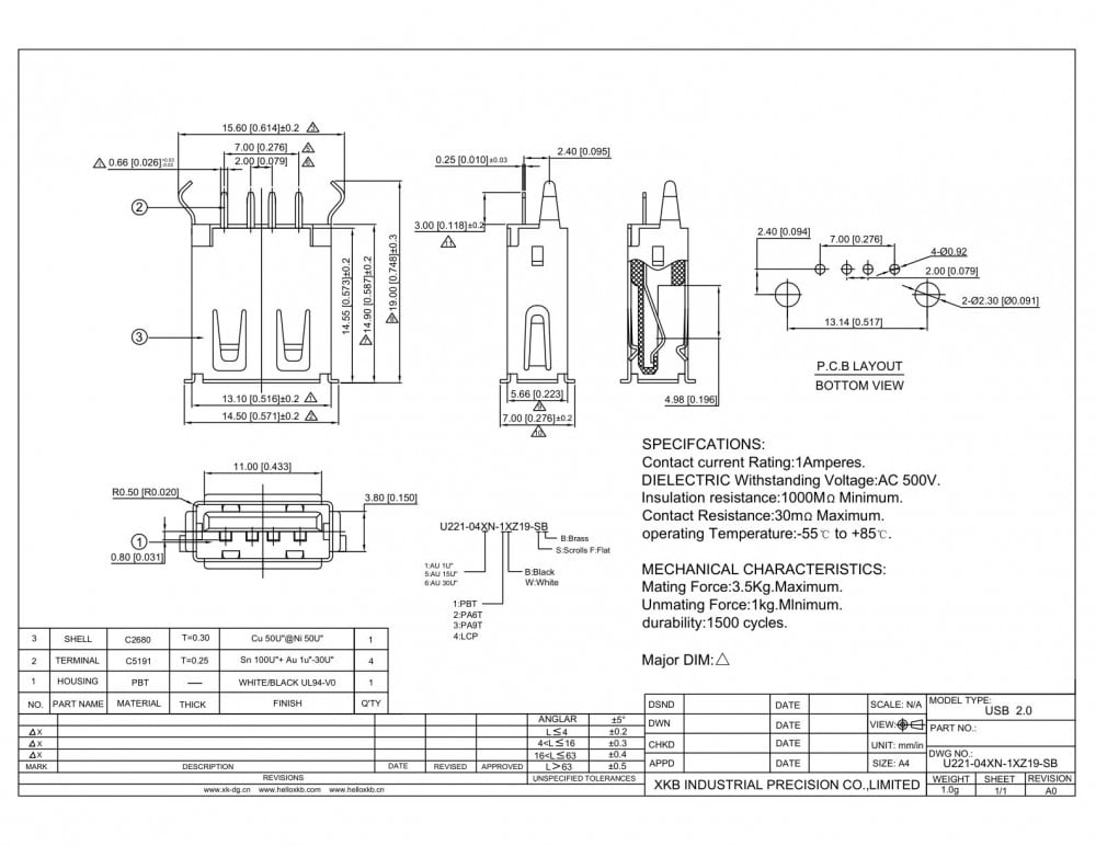 U221-041N-1WZ19-SS specification document preview