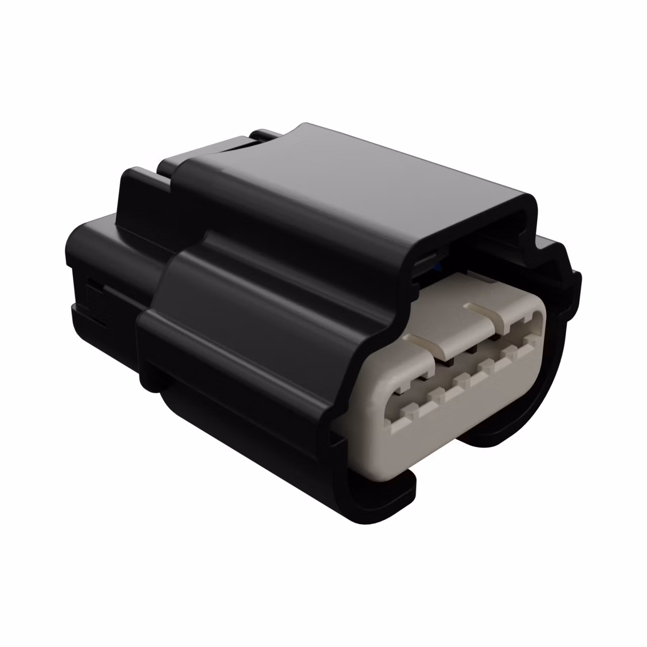 2.54mm MX64 Sealed Single Row Crimp Housing, MX64 Terminal, Black, 6 Circuits, Key A, without CPA Lock, Terminal 3 Plugged for sale