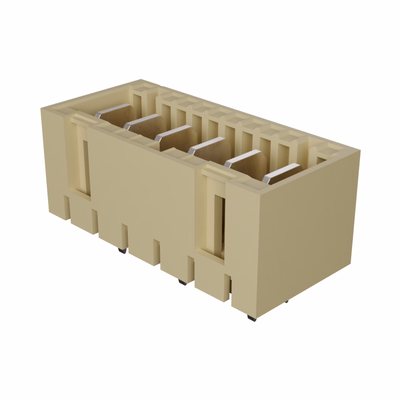 Appli-Mate RAST 5 Header, Vertical, 6 Circuits, Silver (Ag) Plating, Position Keys 1b & 6a, Code Key 04c, Latches Between Circuits 1 & 2 and 5 & 6, PCB Polarization A, Glow-Wire Capable for sale