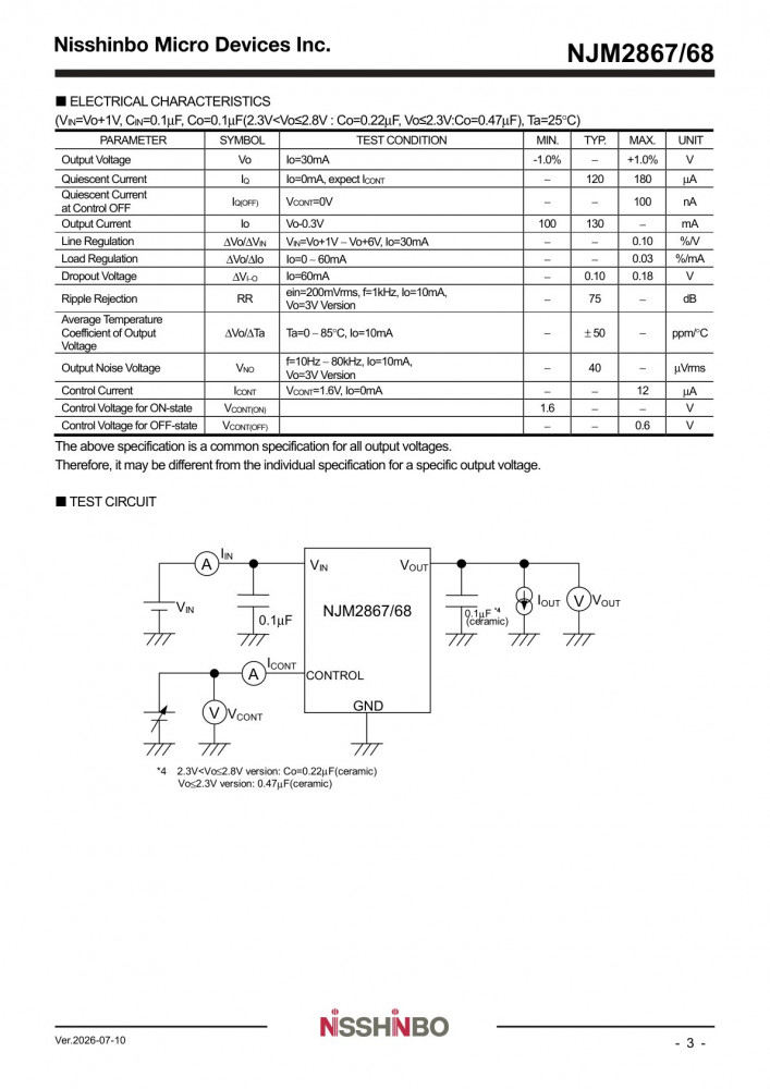 NJM2867 datasheet page 3