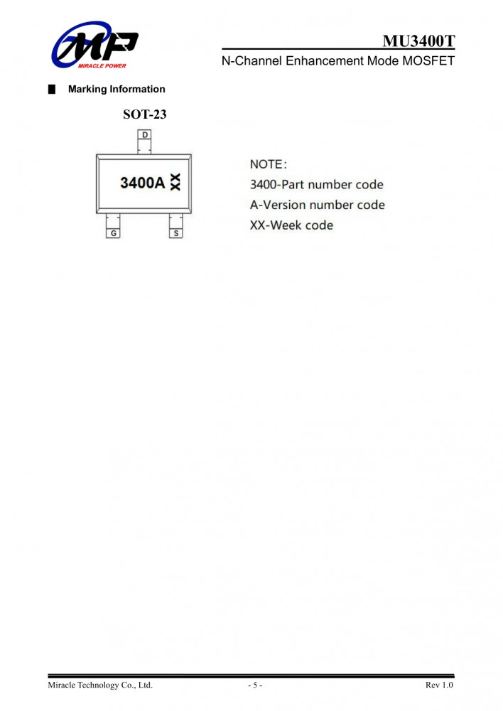 MU3400T datasheet page 5