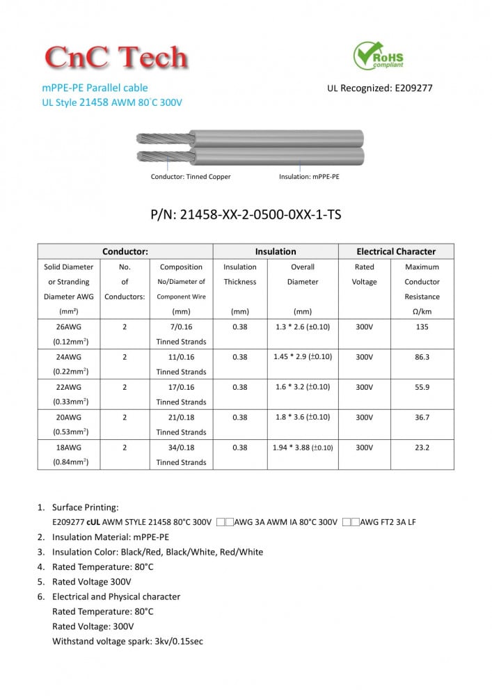 CNC Tech 21458 series technical document page 1