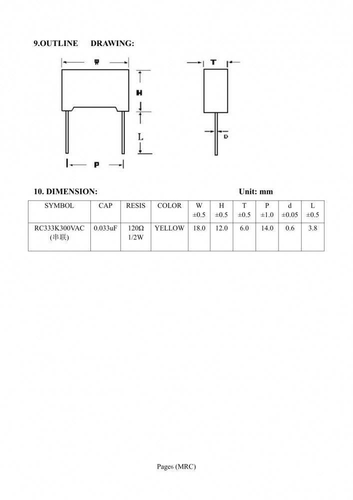 Jimson MRC333K300A06 specification page 7