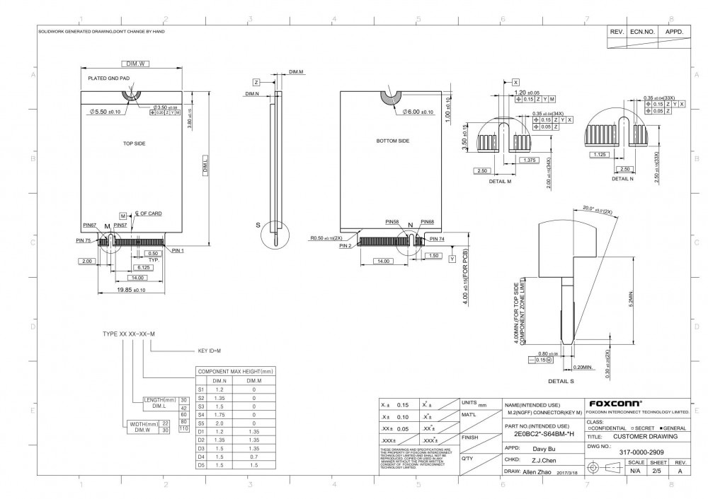 FOXCONN 2E0BC21-S64BM-7H drawing page 2