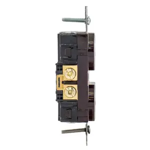 Straight Blade Devices, Receptacles, Duplex, Commercial/Industrial Grade, 2-Pole 3-Wire Grounding, 20A 125V, 5-20R, Brown, Single Pack for sale