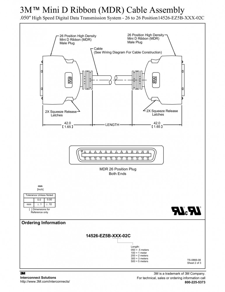 3M 14526-EZ5B-100-02C technical document sheet 2