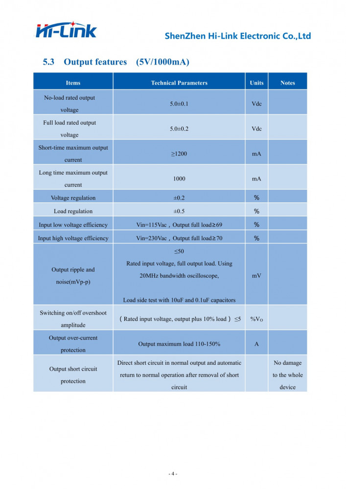 HLK-5M05 datasheet page 6