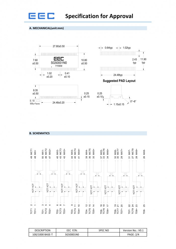SG50001N0 specification page 3