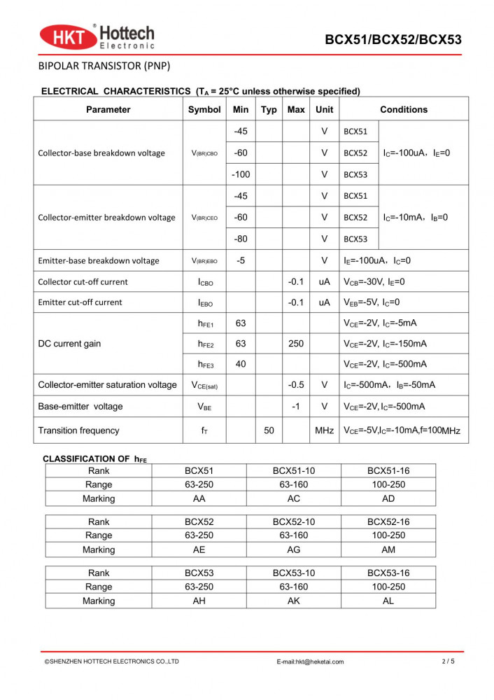 BCX53 AH HD datasheet page 2