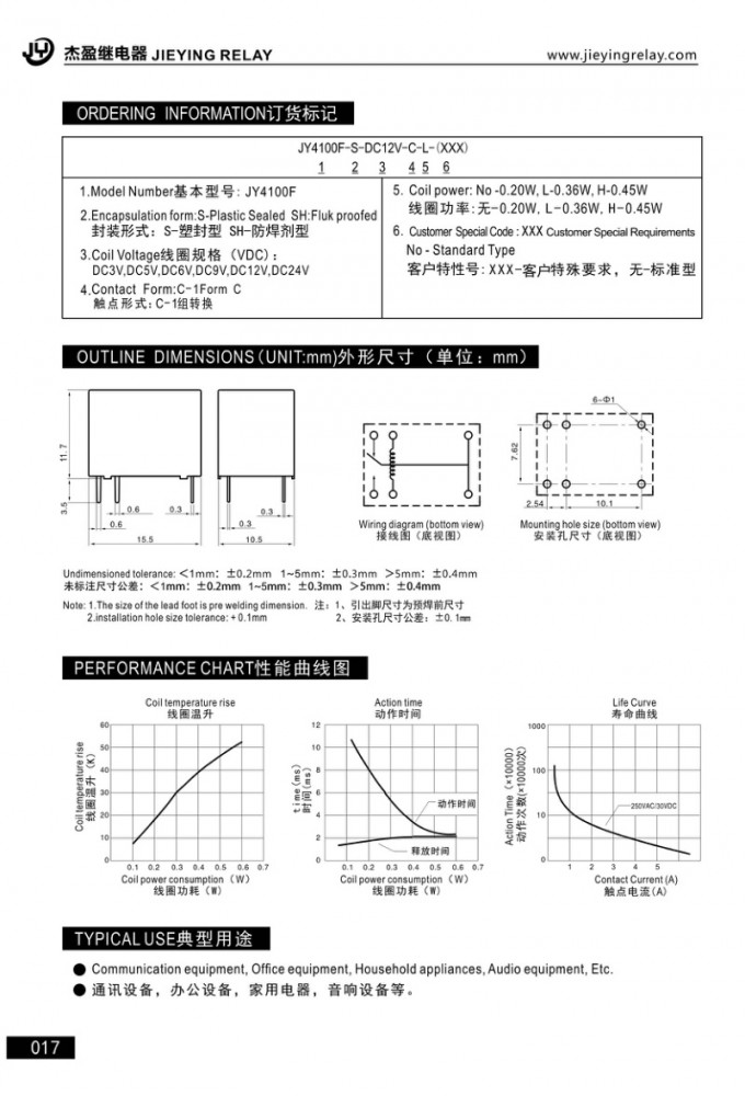 JY4100F datasheet page 3
