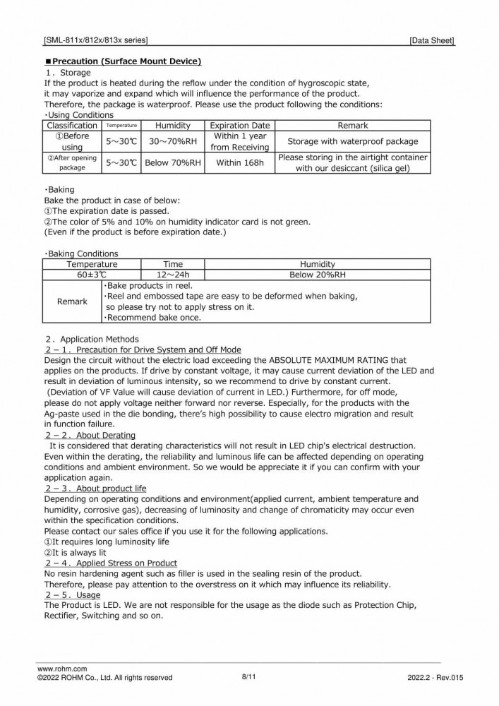 ROHM SML-811VTT86A document page 8