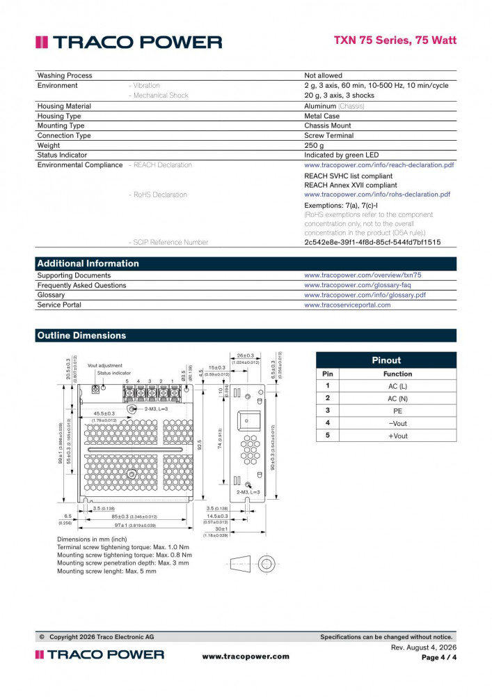 TXN 75 series datasheet page 4