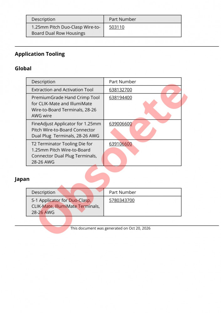 Product document image 3 for MOLEX 5019301100