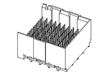 Impact 100 Ohm 3 Pair Vertical Backplane Header, Right Guided, Open Endwall, 6 Columns, 54 Circuits, Pin Length 4.90mm, Plated Through Hole Dimension 0.39mm, Key Position C, Lead Free