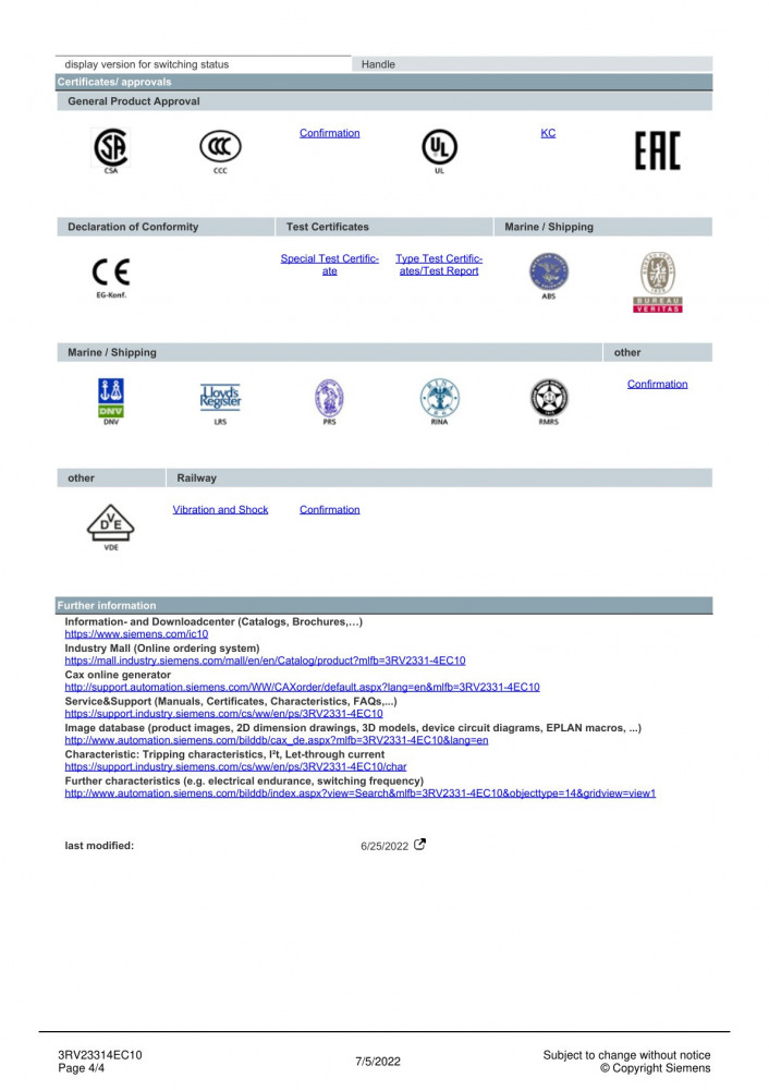 3RV23314EC10 technical document page 4
