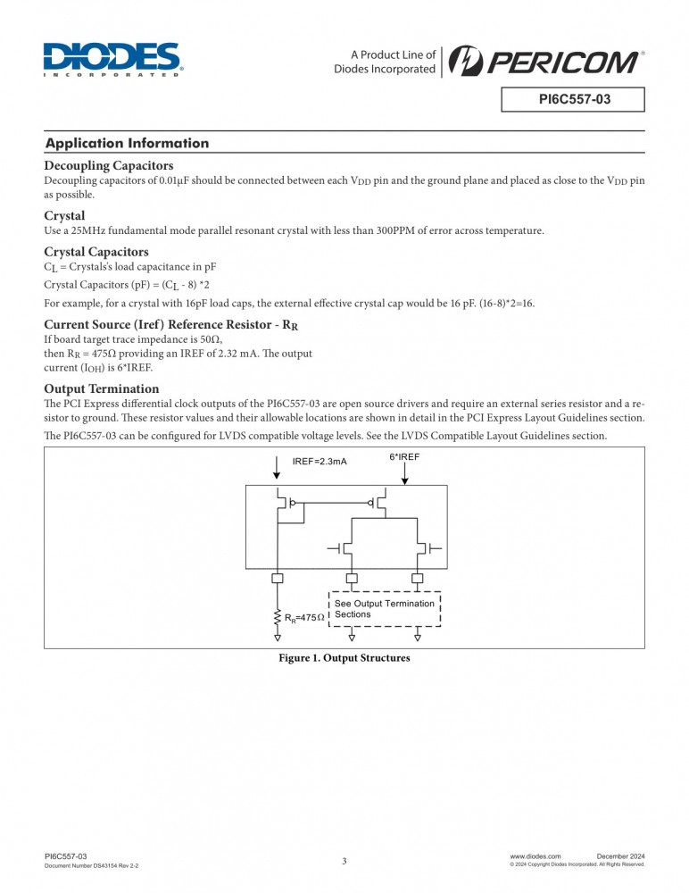 PI6C557-03 datasheet page 3