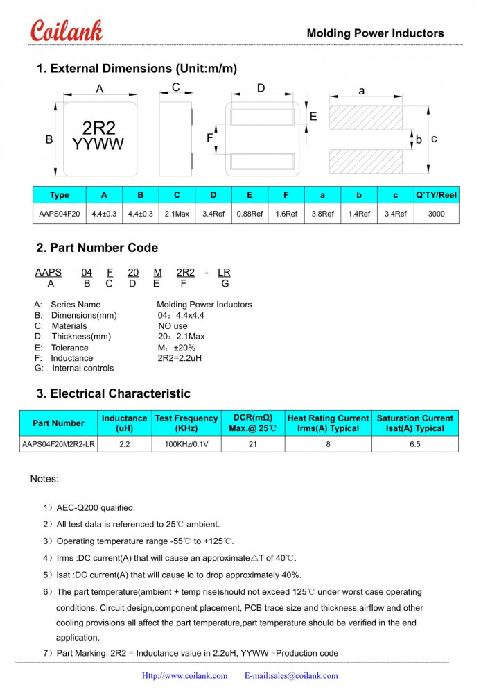 AAPS04F20M2R2-LR technical document