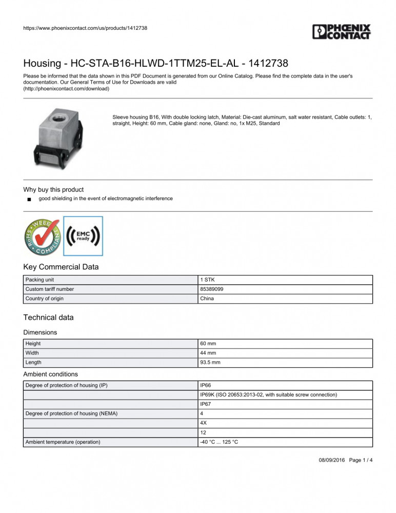 Phoenix Contact 1412738 technical document image 1