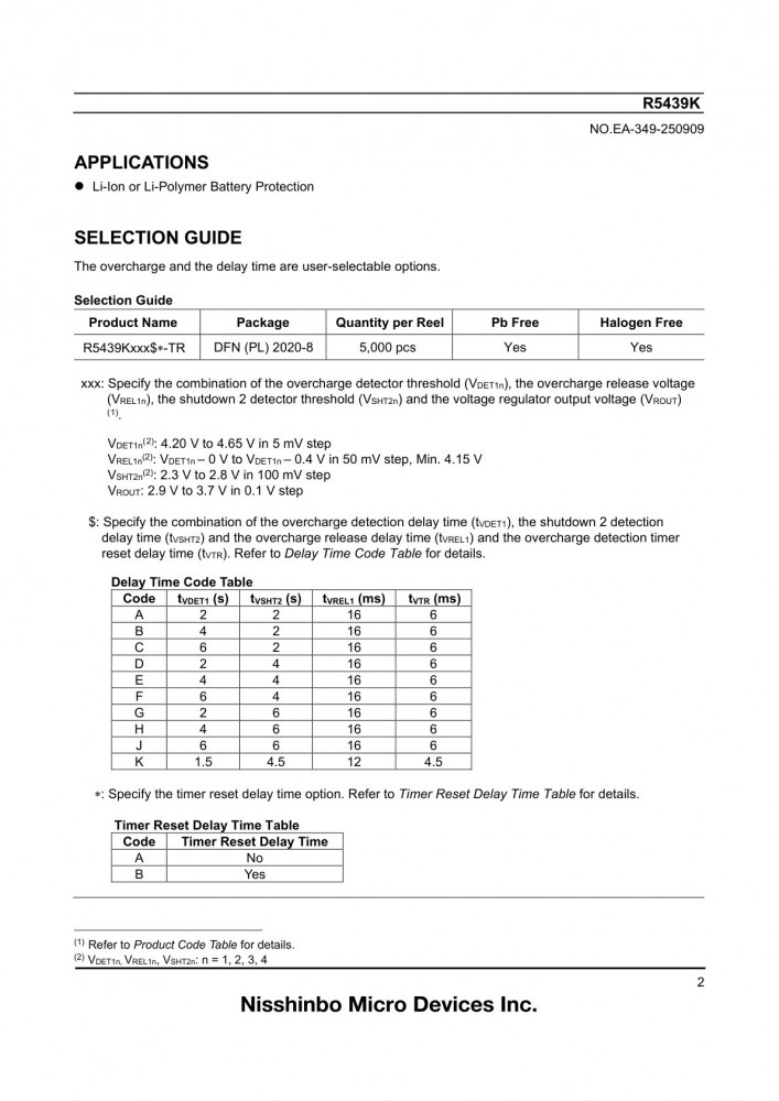 R5439K datasheet preview, page 2