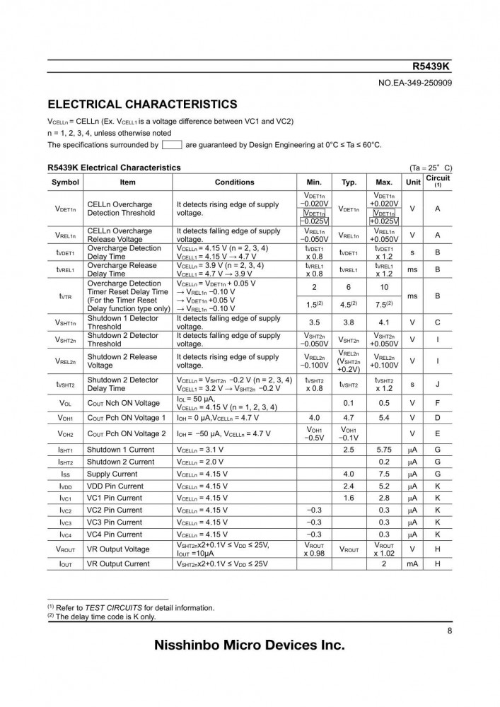 R5439K datasheet preview, page 8
