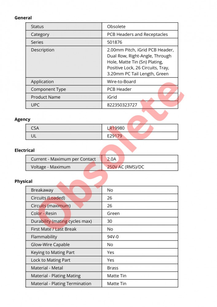 MOLEX 5018762646 technical document image 2