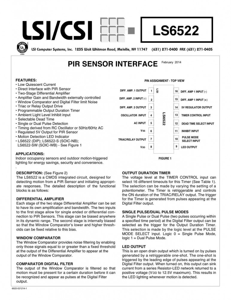 LS6522 datasheet figure 1