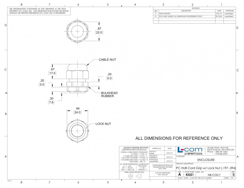 L-com NB-CG0.7 technical document