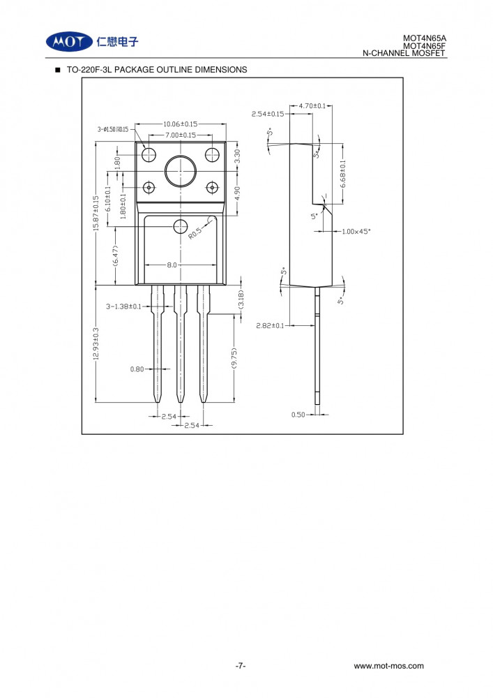 MOT4N65F datasheet page 7