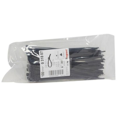 Black cable tie Colson U.V. protected with internal teeth width 7.6mm and lenght 359 mm