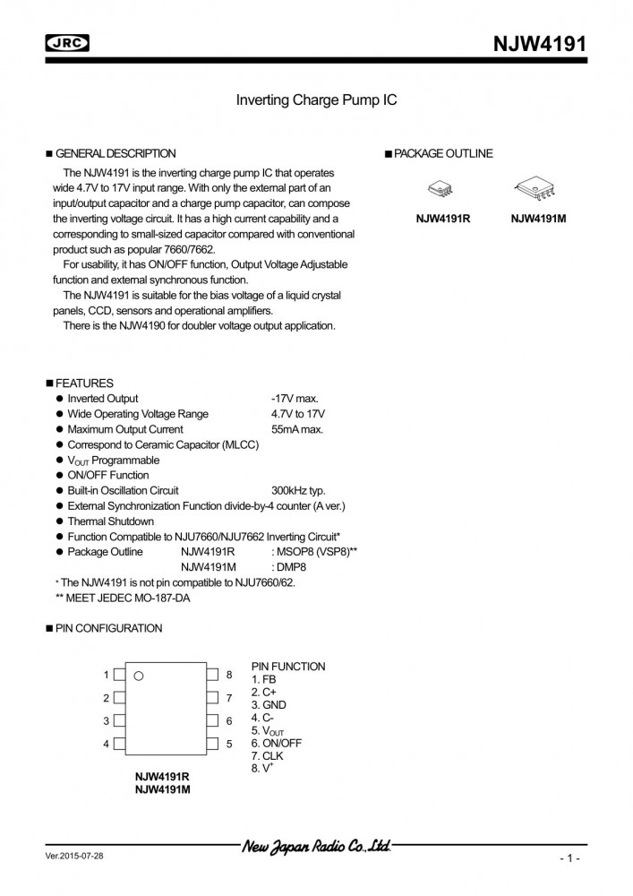 NJW4191 technical document page 1