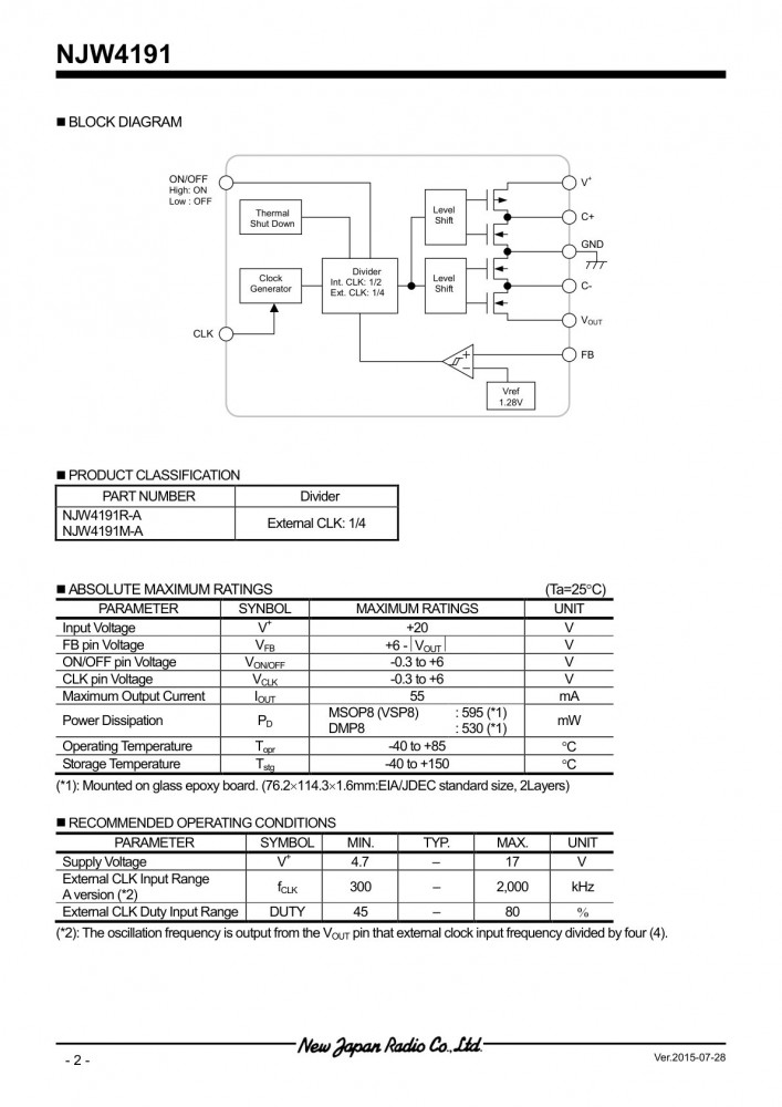 NJW4191 technical document page 2