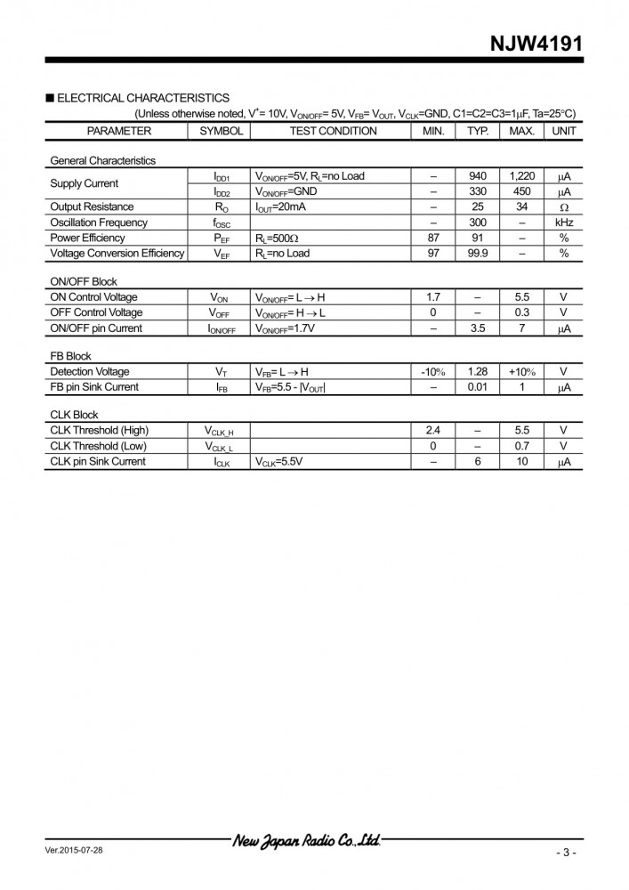 NJW4191 technical document page 3